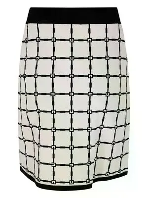 Elisabetta Franchi Jacquard Skirt - White