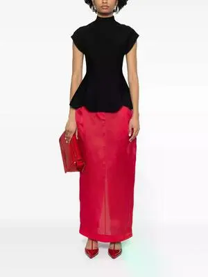 Khaite Lucian Maxi Skirt - Red