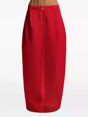 Khaite Lucian Maxi Skirt - Red