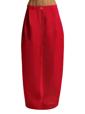 Khaite Lucian Maxi Skirt - Red