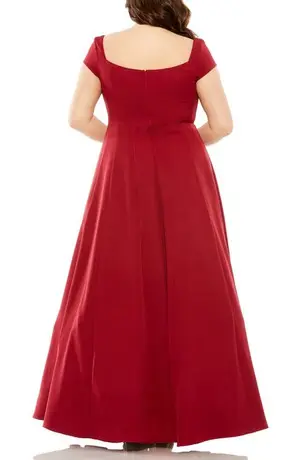 Mac Duggal Cap Sleeve Square Neck Ballgown