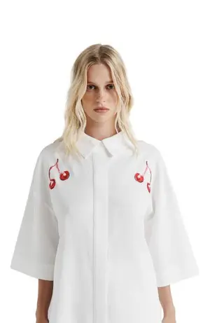 ROMY Cherry Embroidered Shirt