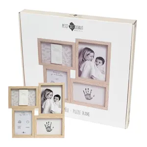PETIT ARTICHAUT Puzzle Frameinkless Baby Print Keepsake Kit & Photo Memory Frame Ivy Grey