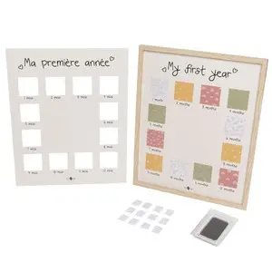 PETIT ARTICHAUT My First Year Memory Frameclean Touch Inkless Hand & Footprint Keepsake Kit