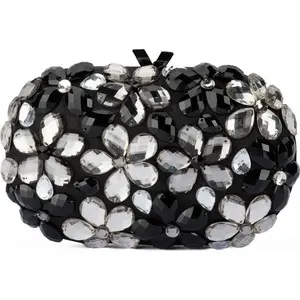 OLGA BERG Victoria Flower Embellished Clutch