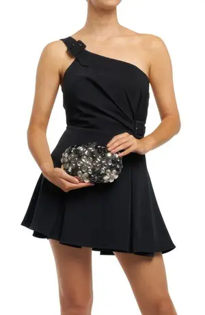 OLGA BERG Victoria Flower Embellished Clutch