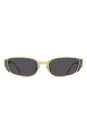 Givenchy 4g Liquid 55mm Rectangle Sunglasses - Shiny Endura Gold / Smoke