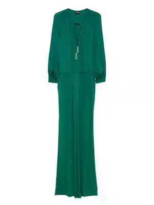 TOM FORD Tie-neck Jumpsuit - Green