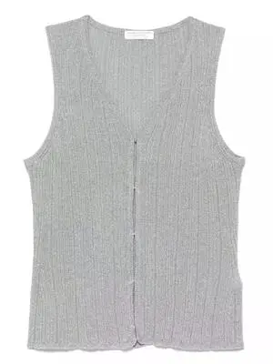 Majestic Filatures Lurex Vest - Grey