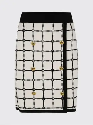 Elisabetta Franchi Plaid Button Detailed Skirt - Butter