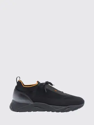 Santoni Low Top Stretch Technical Fabric Lace-up Sneakers