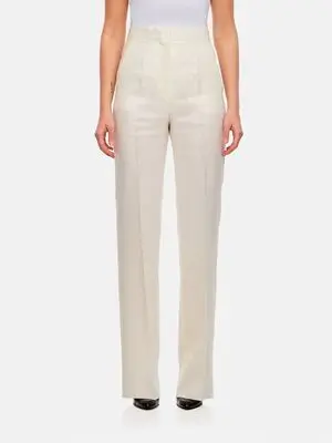 Max Mara Wide Leg Trousers - White