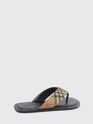 Burberry Checked Sandals - Sand