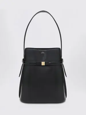 TOTEME Shoulder Bag With Buckled Strap - Black