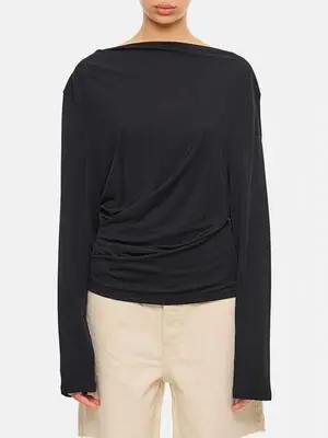 Jacquemus Draped Top - Black