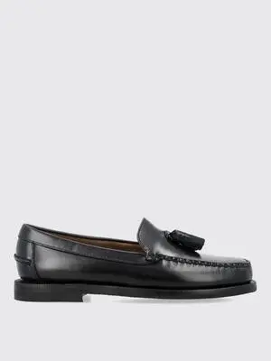 SEBAGO Brushed Leather Loafers With Tassels - Black