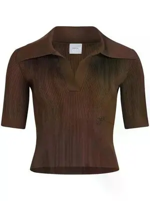 PATOU Knitted Polo Top - Brown