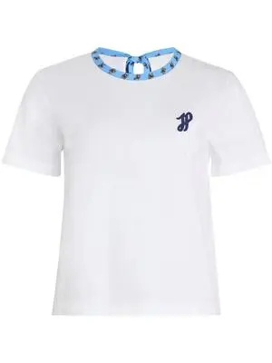 PATOU Contrast-collar T-shirt - White