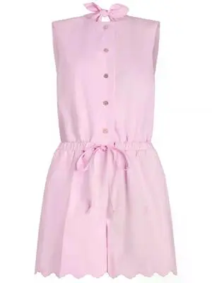 Patou Cotton Poplin Playsuit - Pink