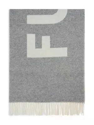 Fusalp Logo-jacquard Scarf - Souris/neige