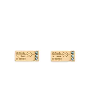 Kate Spade New York Ticket Stud Earrings - Gold