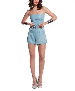 AS By DF Archer Leather Bustier - Mist
