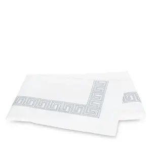 MATOUK Ophelia Percale Flat Sheet, Full/queen - Silver
