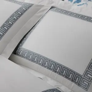 MATOUK Ophelia Percale Pillowcase Pair, Standard - Indigo