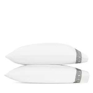 MATOUK Ophelia Percale Pillowcase Pair, Standard Mocha