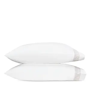 MATOUK Ophelia Percale Pillowcase Pair, King - Dune