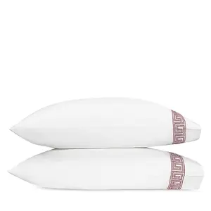 MATOUK Ophelia Percale Pillowcase Pair, King - Red