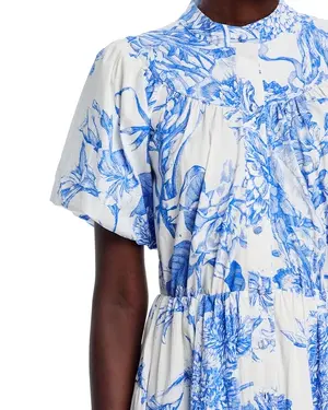 T Tahari Puffed Sleeve Shirtdress