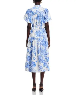 T Tahari Puffed Sleeve Shirtdress
