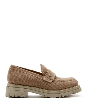 La Canadienne Suede Penny Loafers