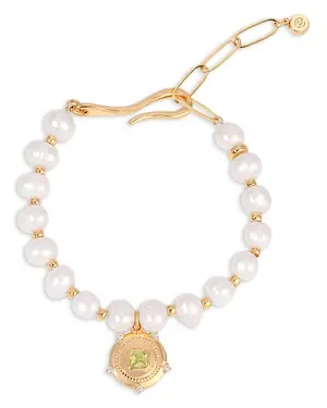 Ettika Eternal Gleam Pearl Bracelet - Gold/pearl