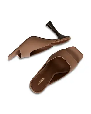 REISS Justine Square Mule Heel Shoes