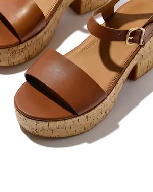 Fitflop Cork Platform Sandals - Deep Tan