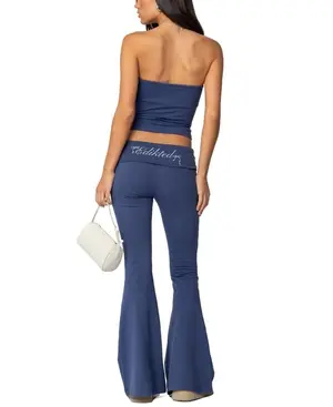 EDIKTED Aiyana Bow Tube Top - Blue