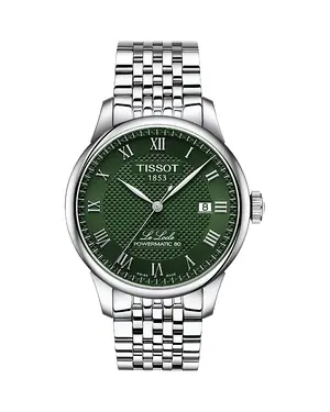 TISSOT Le Locle Powermatic 80 Watch, 39mm - Green/silver