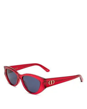 Dior Diorglow B11 Cat Eye Sunglasses - Bordeaux/blue