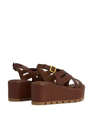 REISS Platform Wedge Sandals