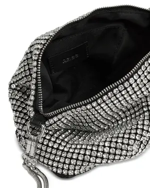 REISS Leah Crystal Pouch - Silver
