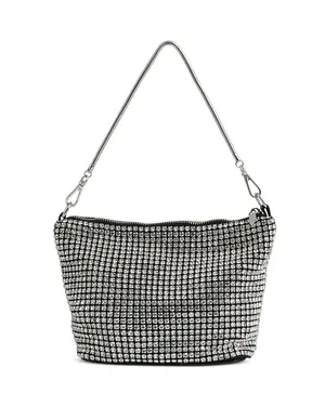 REISS Leah Crystal Pouch - Silver