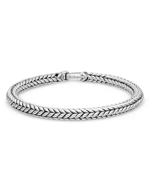 David Yurman David Yurman Chevron Bead Bracelet In Sterling Silver 6mm Silver