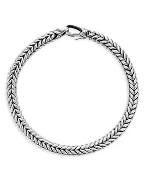 David Yurman Chevron Bead Bracelet In Sterling 6mm - Silver