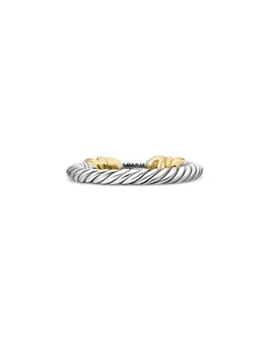 David Yurman Petite Helena Wrap Band Ring, 4mm - Silver/gold
