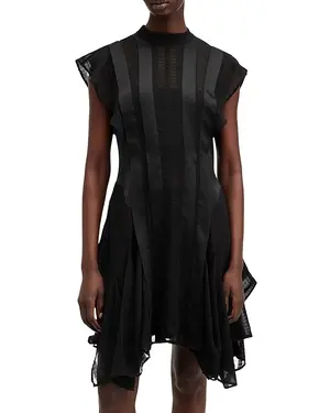ALLSAINTS Fleur Textured Dress - Black