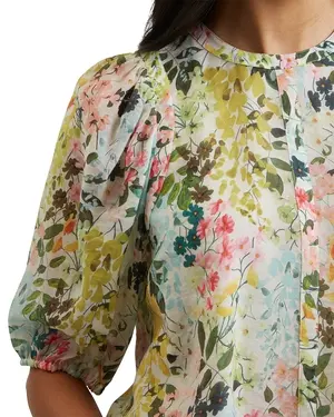 Ted Baker London Micha Puffed Sleeve Top - Ivory
