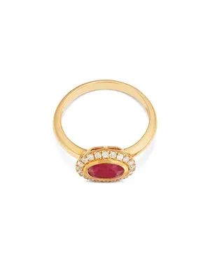 Bloomingdale'S Ruby & Diamond Ring - Gold