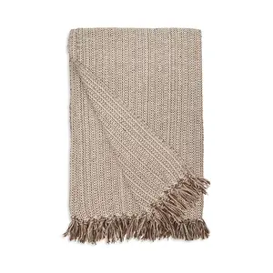 POM POM AT HOME Julian Handwoven Cotton Oversized Throw Blanket - Walnut